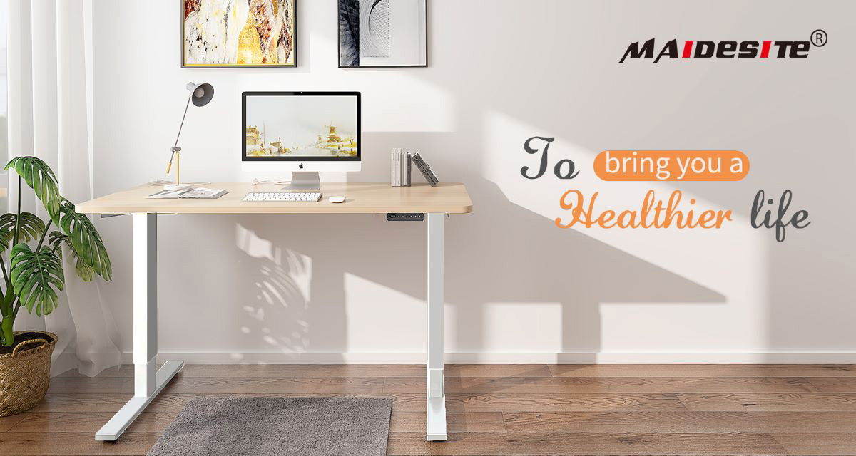 Maidesite Dual Motor DIY Electric Height Adjustable Standing Desk Fram ...