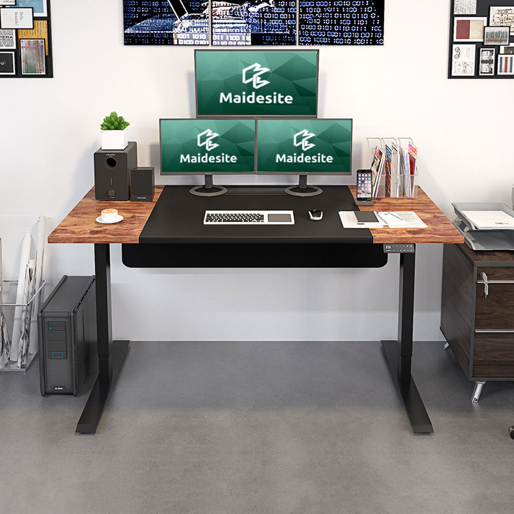 Maidesite Executive Series 63 Inch Two-tone Electric Standing Desk ...